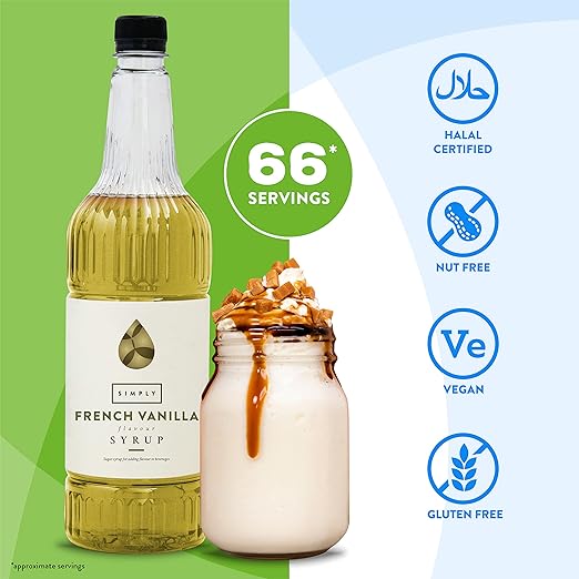 Simply Vanilla Syrup 1 Litre | Classic Coffee Flavouring | UK ...