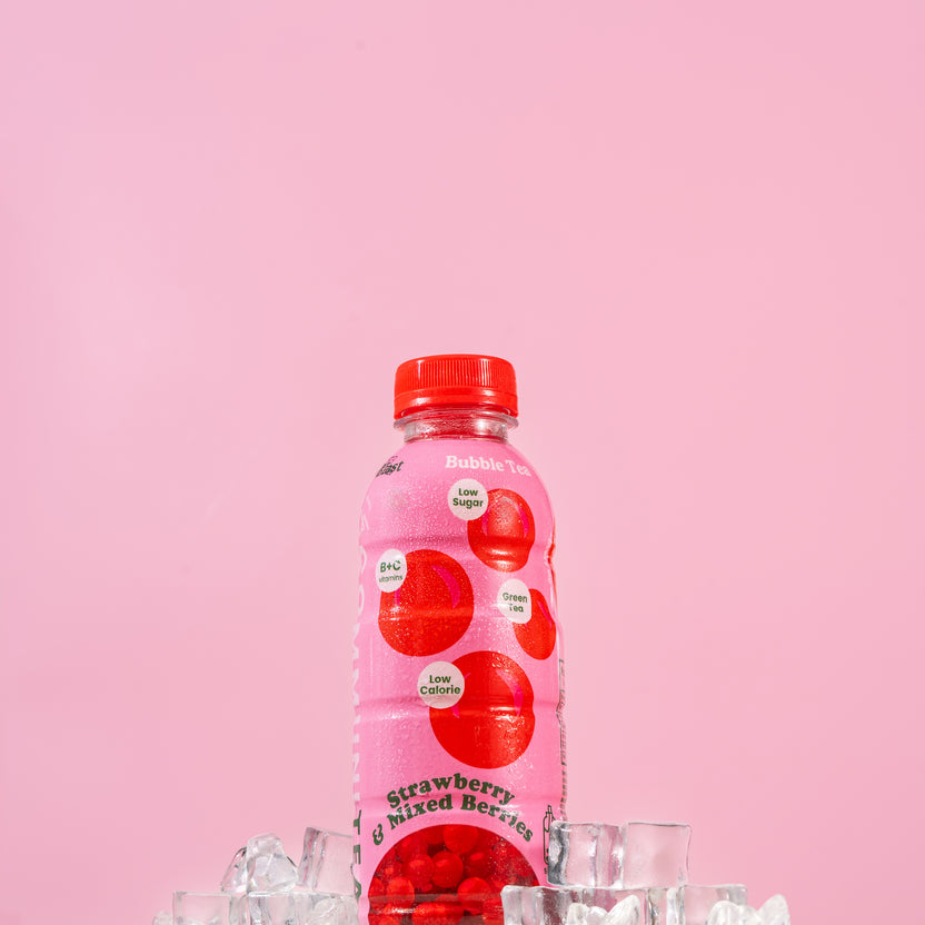 Tempo Strawberry & Mixed Berries Bubble Tea Bottle (500ml) - Discount ...