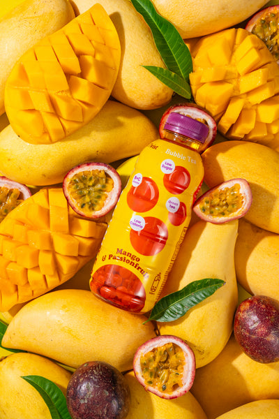 Tempo Mango & Passionfruit Bubble Tea 500ml | Popping Boba | UK ...