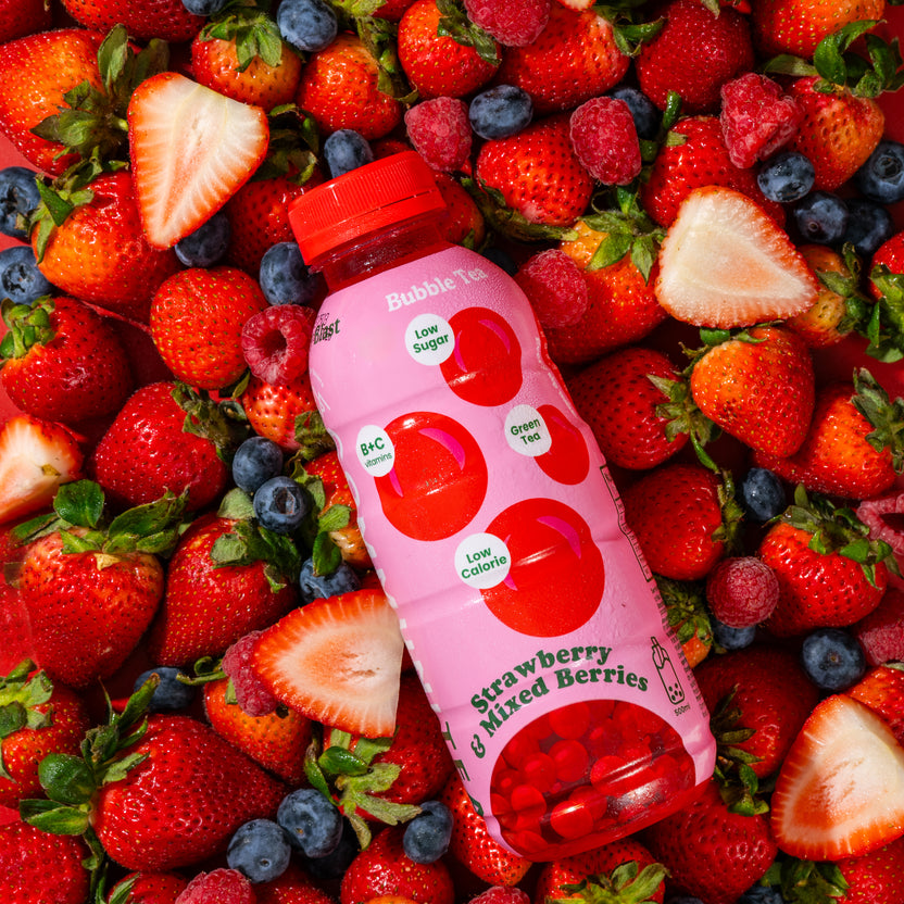 Tempo Strawberry & Mixed Berries Bubble Tea Bottle (500ml) - Discount ...
