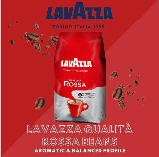 Lavazza Qualita Rossa 1kg - Italian Espresso Beans - Discount Coffee