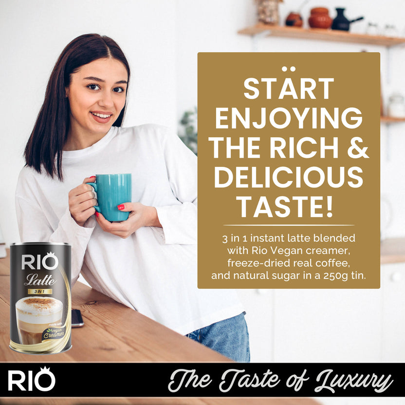 Vegan Instant Latte 3in1 250g | Dairy-Free Coffee | Rio - Discount Coffee