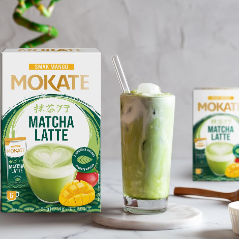 Mokate Matcha Mango Instant Latte (6 Sachets) - Discount Coffee