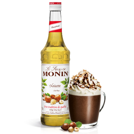 Monin Hazelnut Flavouring Syrup - Full Case (6x1 Litre) - Discount Coffee