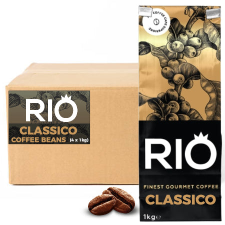 Rio Classico Coffee Beans 4x1kg | Bold Italian Roast | Bulk Buy UK ...